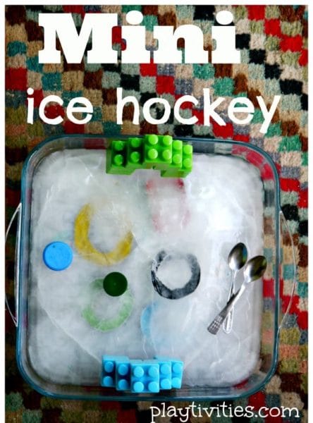 Ice play with DIY mini skating rink - Playtivities