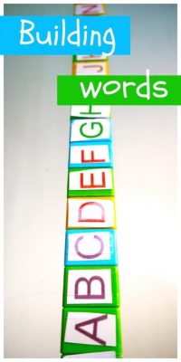 Building Words - Spelling Activity with Blocks - PLAYTIVITIES