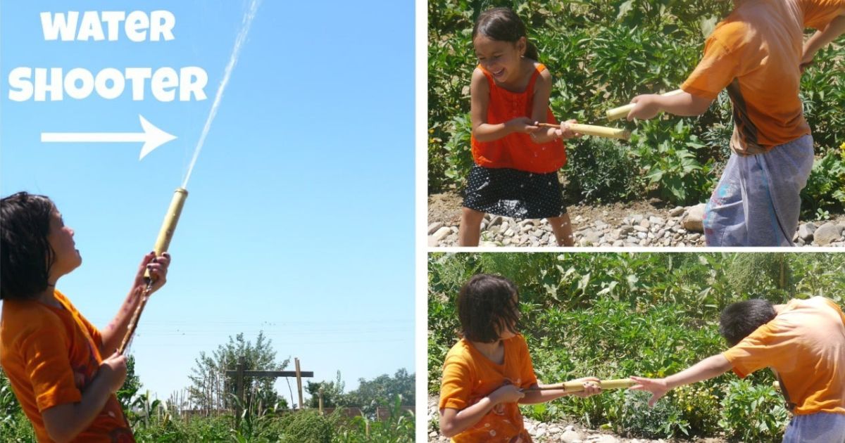 DIY Water Shooter Toy from Dad's Childhood Memories - Playtivities
