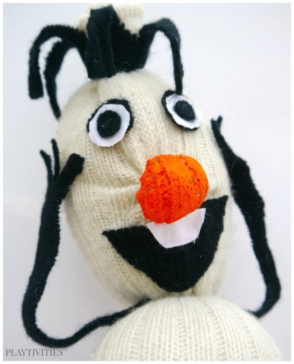 How To Make Olaf From a Sock - Playtivities