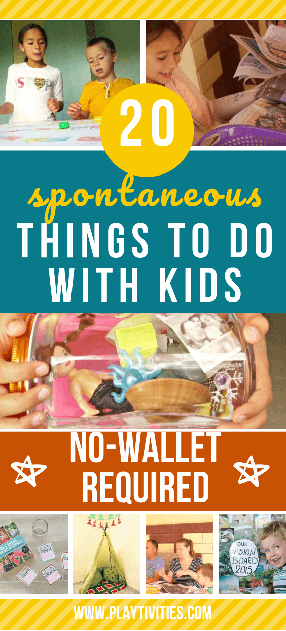 Free Things To Do With Kids. 20 Spontaneous Ideas - PLAYTIVITIES