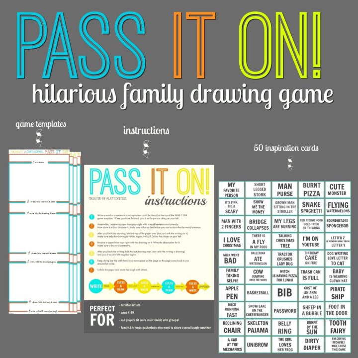 PASS IT ON - A Hilarious Family Drawing Game - Playtivities