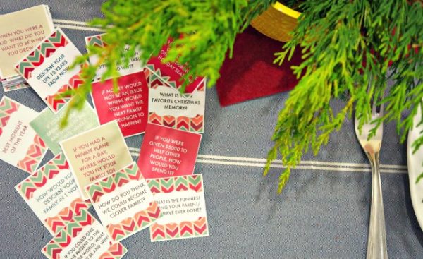 50 Christmas Dinner Conversation Starters. Free Printable Cards ...
