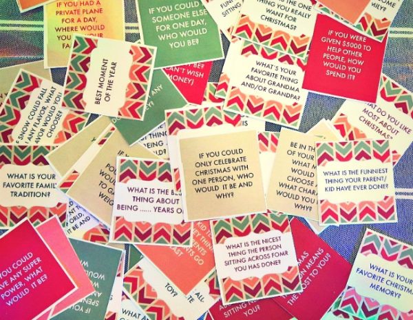 50 Christmas Dinner Conversation Starters. Free Printable Cards ...