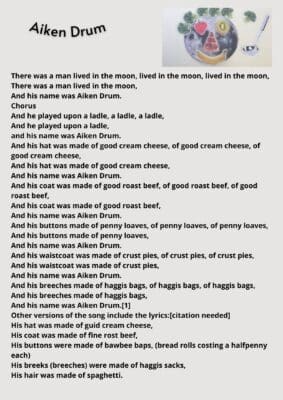 Aiken Drum Lyrics Printable Lyrics, Origins, and Video