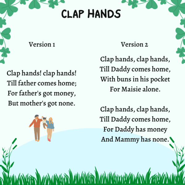Clap Hands Printable Lyrics, Origins, and Video