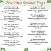 Five Little Speckled Frogs Lyrics, Origins, and Video