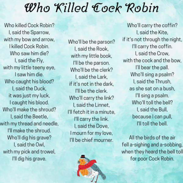 Cock Robin Printable Lyrics, Origins, and Video