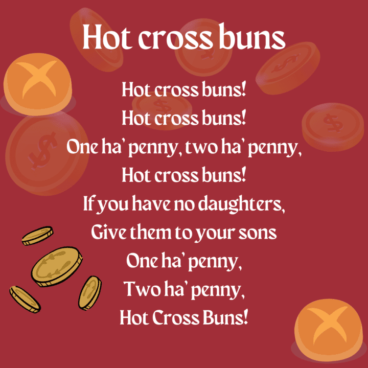 Hot Cross Buns Printable Lyrics, Origins, and Video